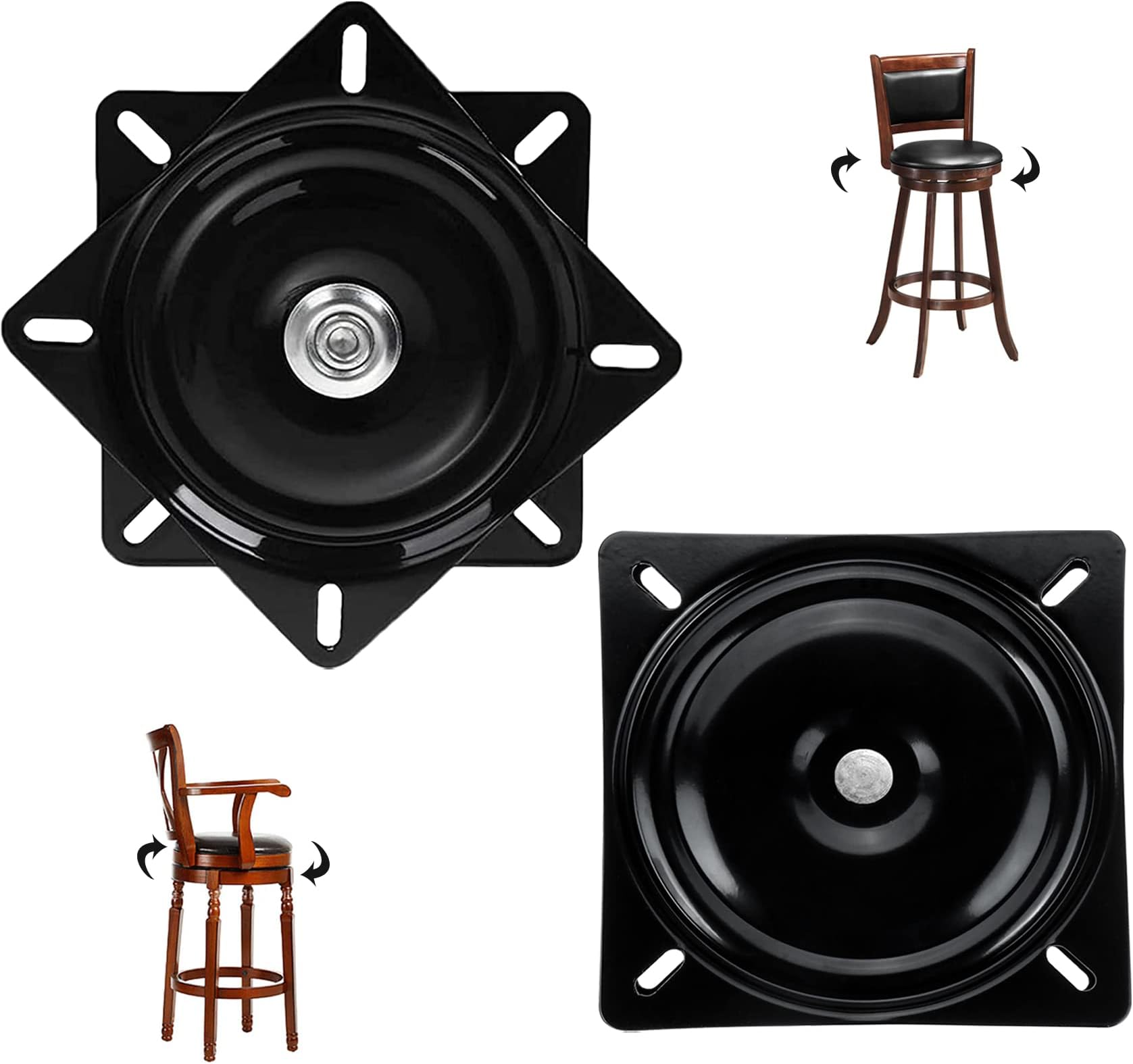 Amazon.com: Fasmov 7" Heavy Duty Bar Stool Swivel Replacement Seat ...