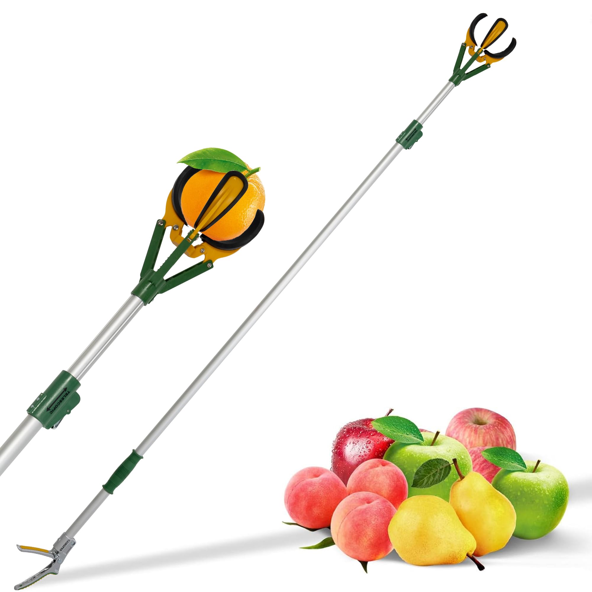 Jasper Telescopic Fruit Picker Adjustable 54 81 Aluminum Pole Multi ...