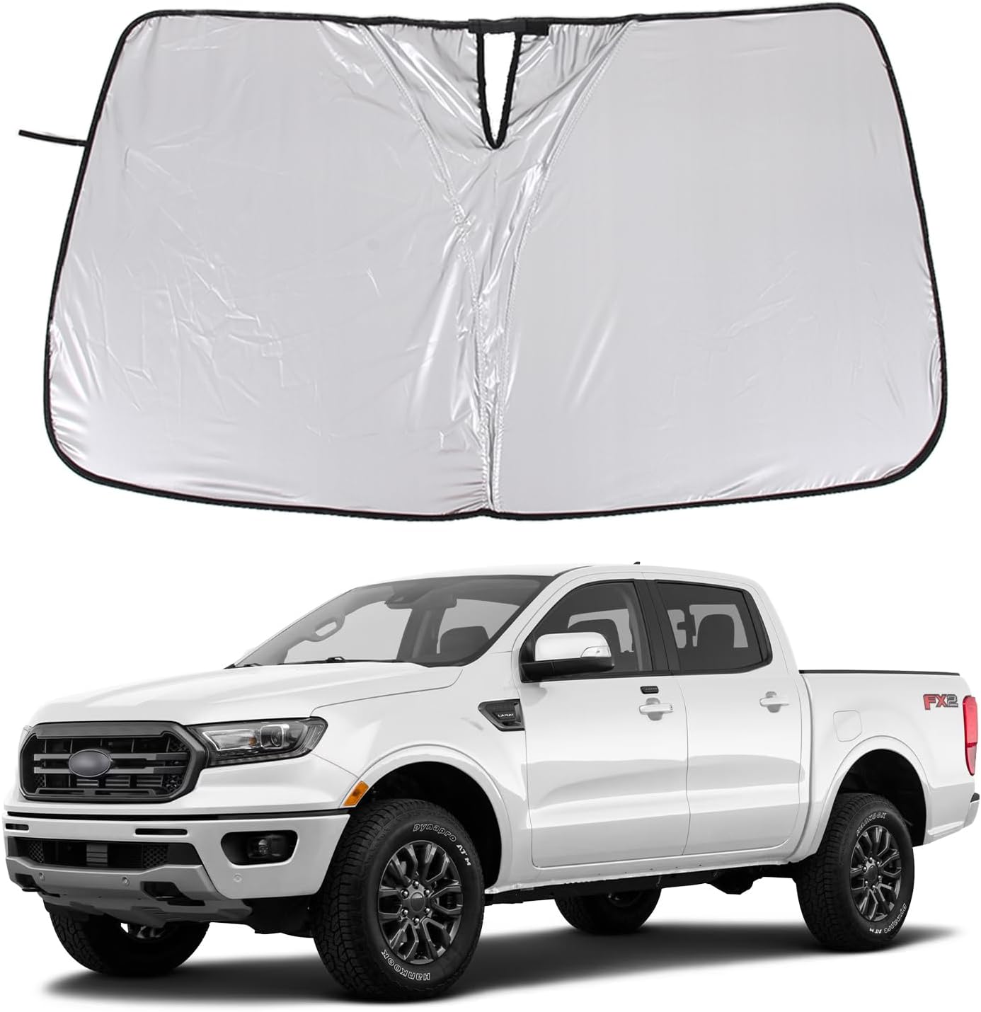 Amazon.com: Windshield Sunshade for Ford Ranger 2015-2024, Front Window ...