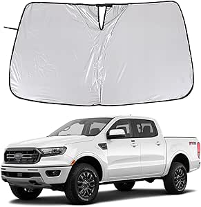 Amazon.com: Windshield Sunshade for Ford Ranger 2015-2024, Front Window ...