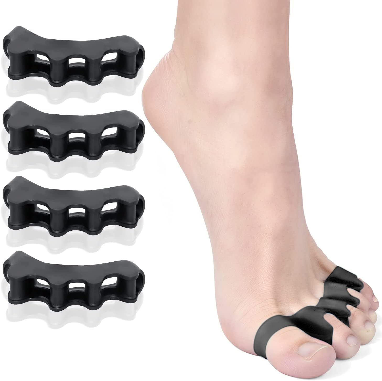 Toe Separators, T Tersely 2 Pairs Soft Gel Toe Spacers to Correct ...