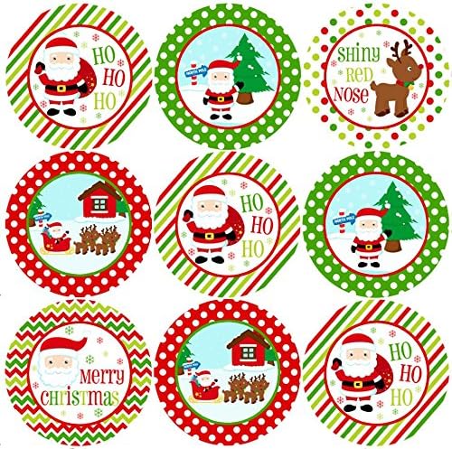 144 Cute Christmas Characters Praise Words Reward Stickers For Children ...