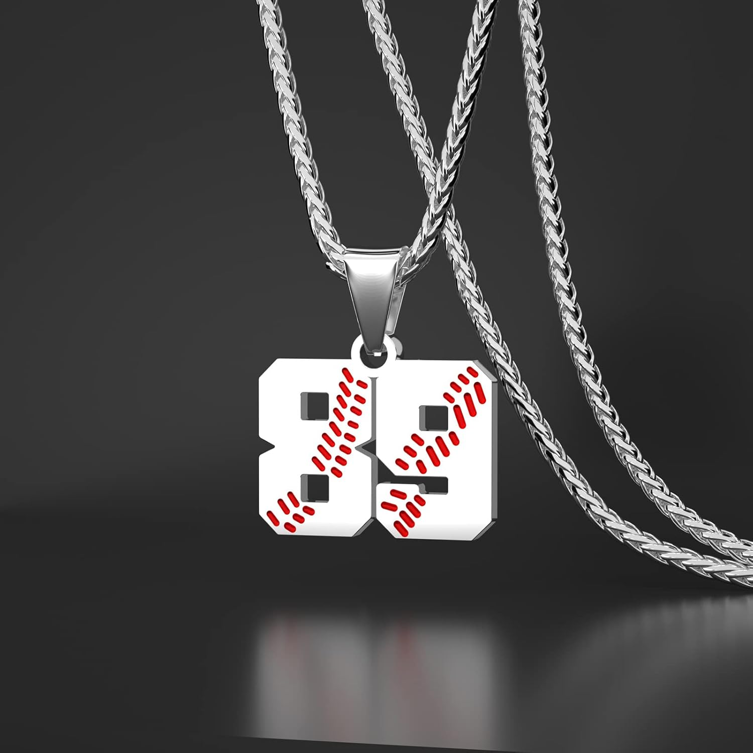 Wikavanli Personalized Baseball Necklaces Baseball Jersey Number 00-99 ...