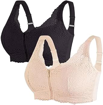 ZipComfy - Comfy & Feminine Front Zipper Bra, Orinbloom Bra, Womens Zip ...