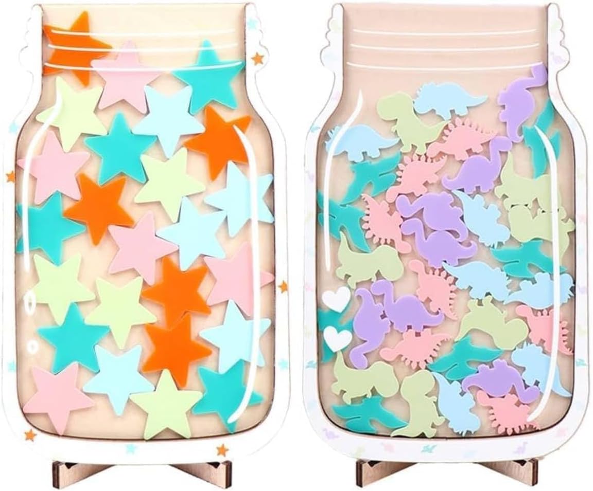 Amazon.com : Reward Jar with Stars Incentive Jar Motivate Good ...