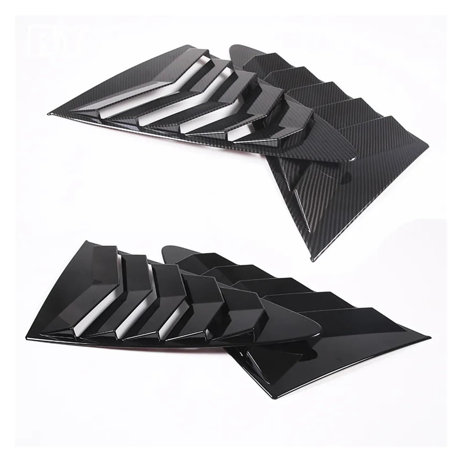 JSWAN Real Carbon Fiber Rear Side Window Louvers For 11th Gen Civic ...