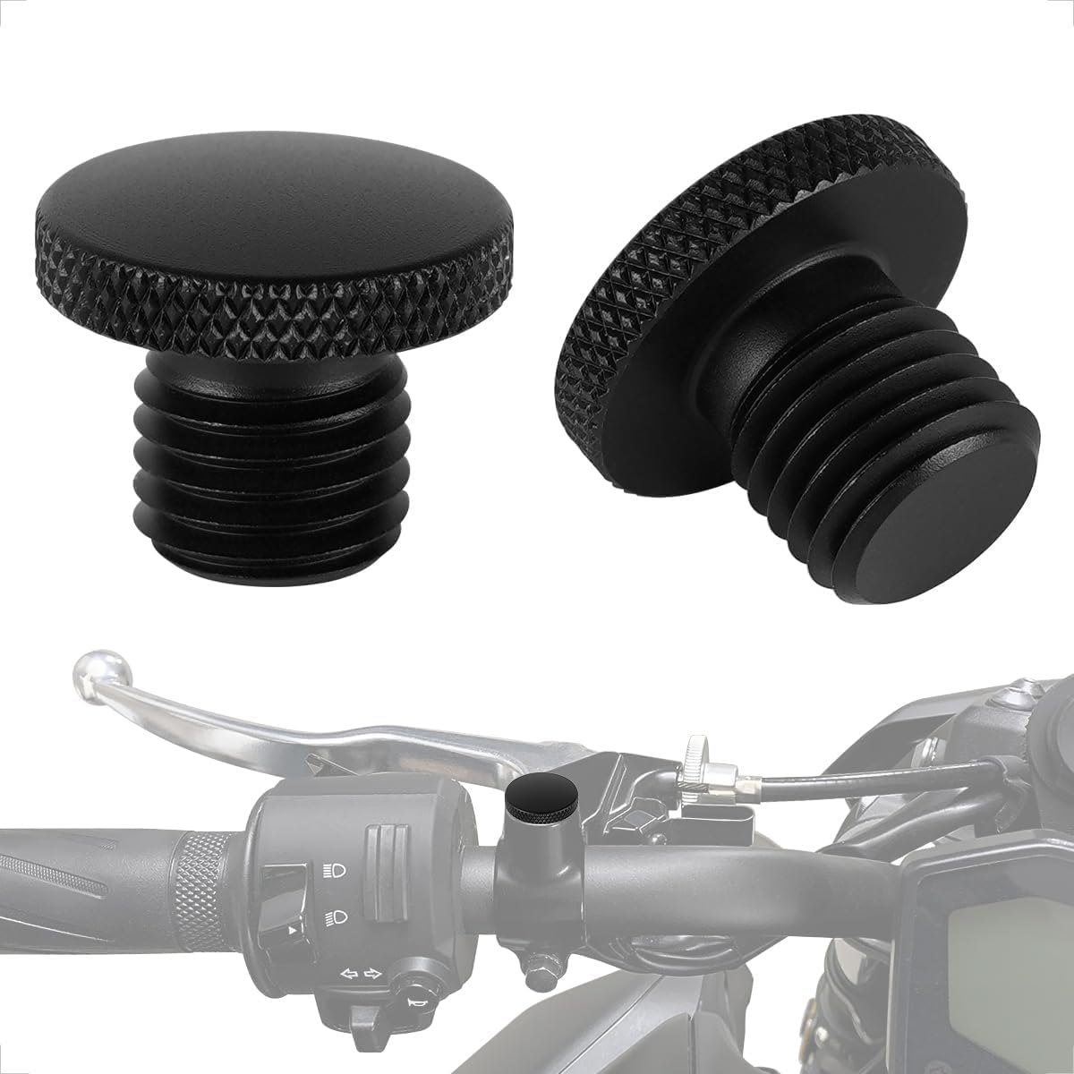evermotor Motorcycle Mirror Blanking Plugs Bolts M10 for Motorbike CNC ...