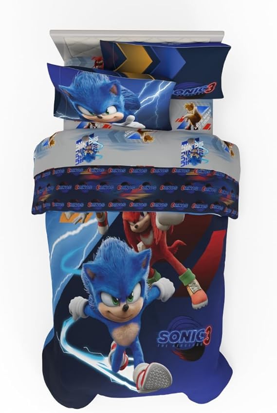 Amazon.com: Sonic The Hedgehog 3 Movie Kids Bedding Super Soft ...