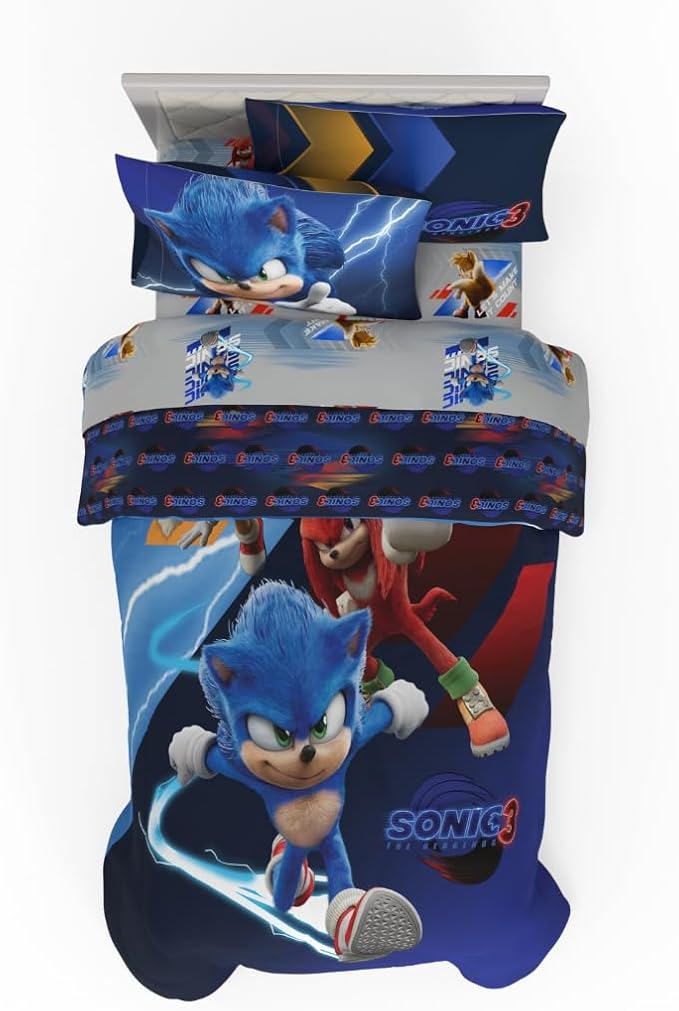 Amazon.com: Sonic The Hedgehog 3 Movie Kids Bedding Super Soft ...