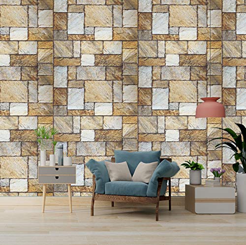 PERFECT DECOR Vinyl Adhesive Wall Tile Ceiling Sticker, 53 x 1000 cm ...