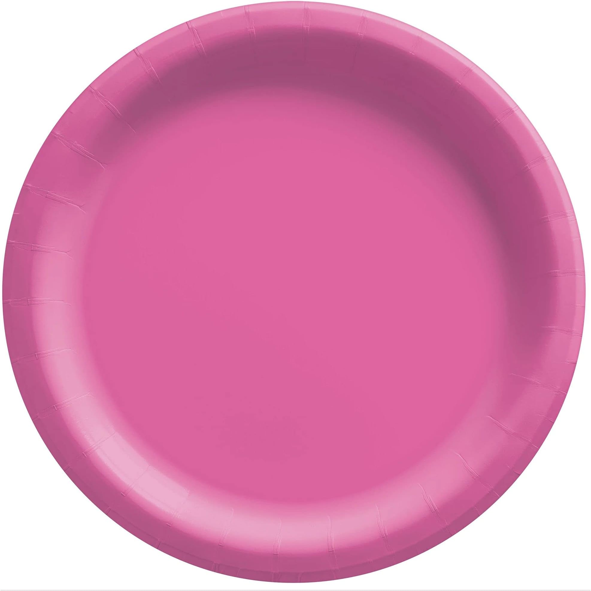 Amazon.com: Bright Pink Disposable Paper Plates - 6.75'' Dessert Plates ...