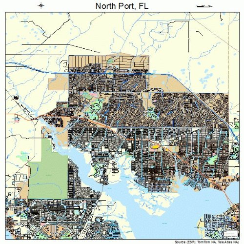 Amazon.com : Large Street & Road Map of North Port, Florida FL ...