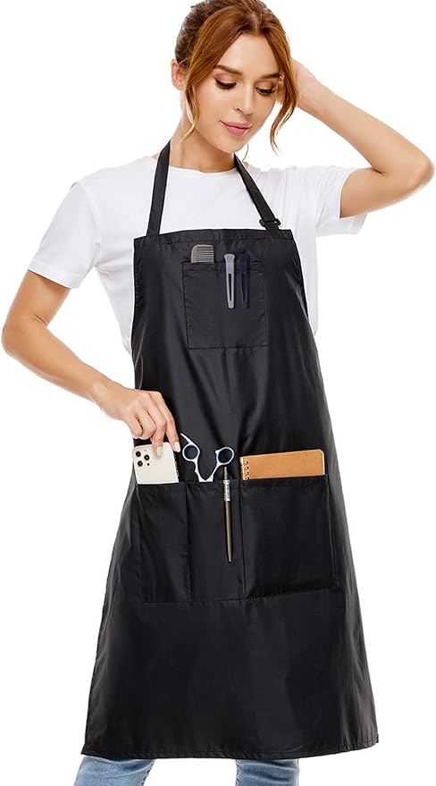 izzycka Hair Stylist Apron - Salon Aprons Pu Waterproof Protective ...