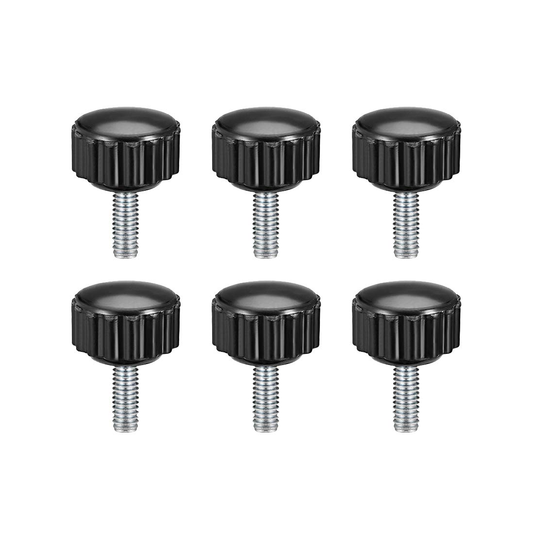Amazon.com: uxcell 6pcs Knurled Clamping Knobs M4 x 10mm Metric Zinc ...