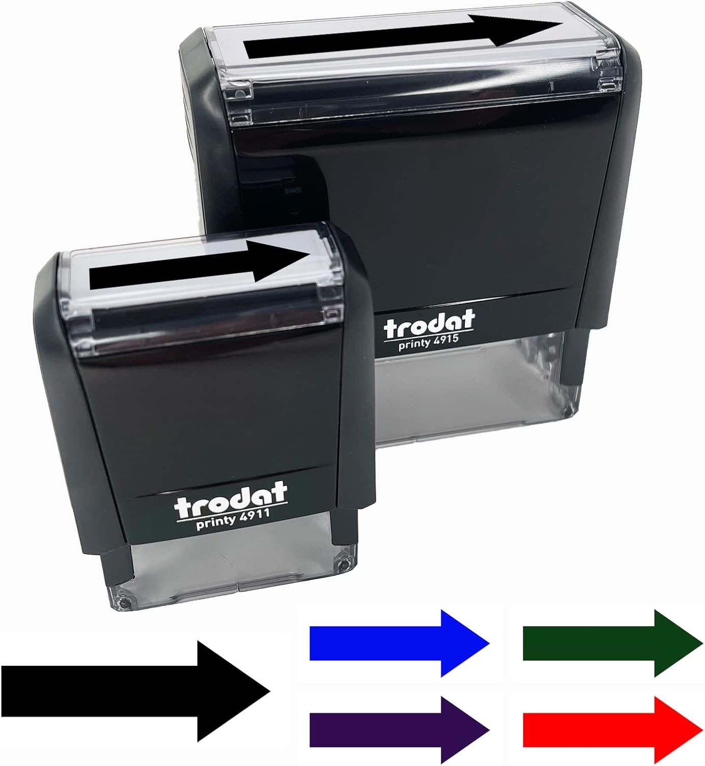 Amazon.com : Bold Arrow Pointing Right Left Self-Inking Rubber Stamp ...