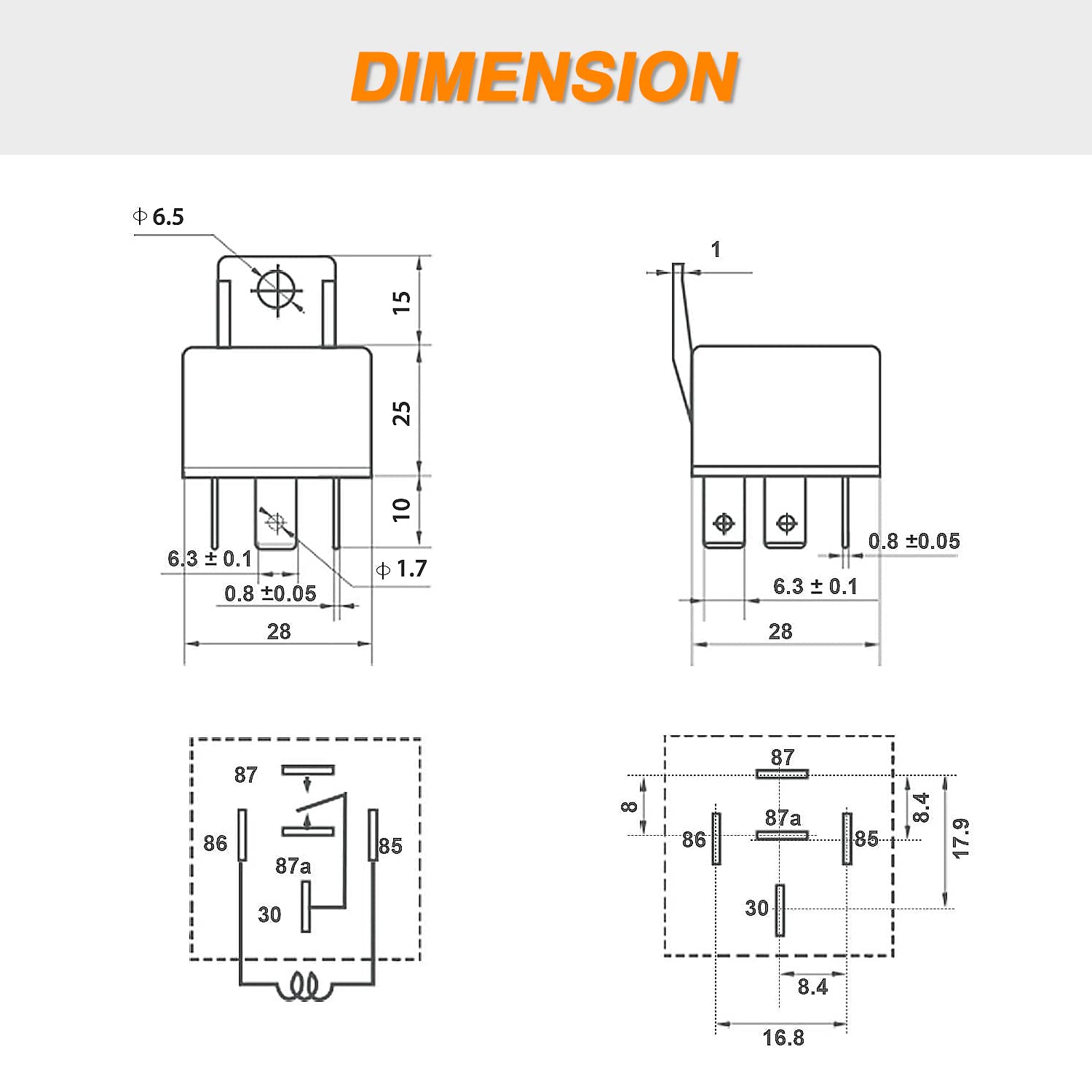 Snapklik.com : GOOACC 5 Pin Automotive Relay SPDT 5 Prong Auto Tilt ...