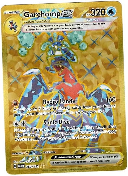 Amazon.com: Pokemon -Garchomp ex 260/182 - Paradox Rift - Hyper Rare ...