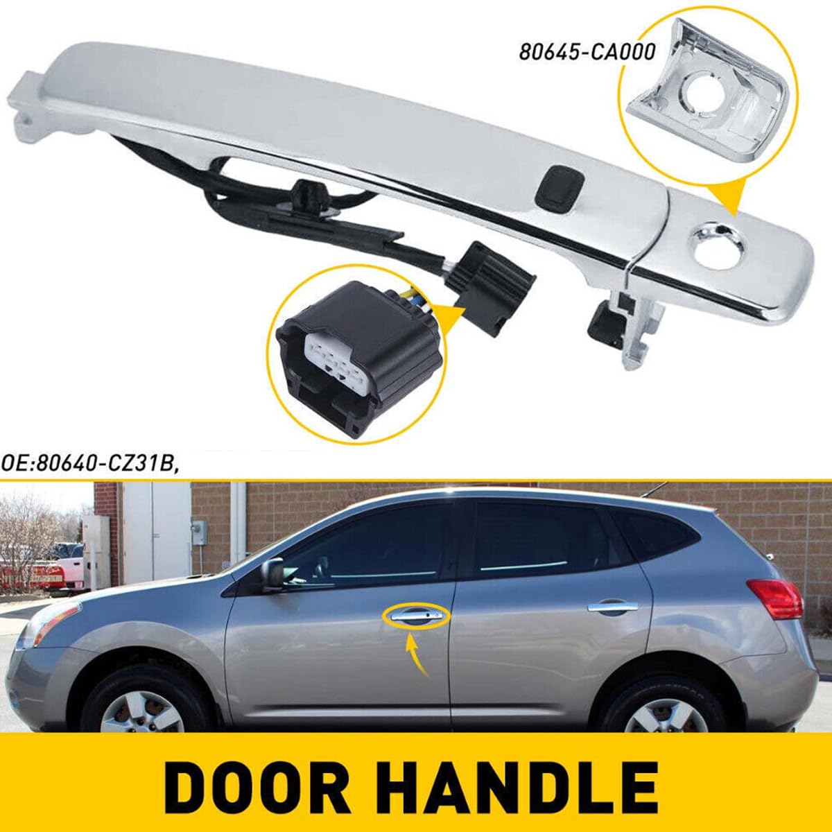 Nissan Rogue Door Handle Front Driver Side Chrome Door Handle With Key ...
