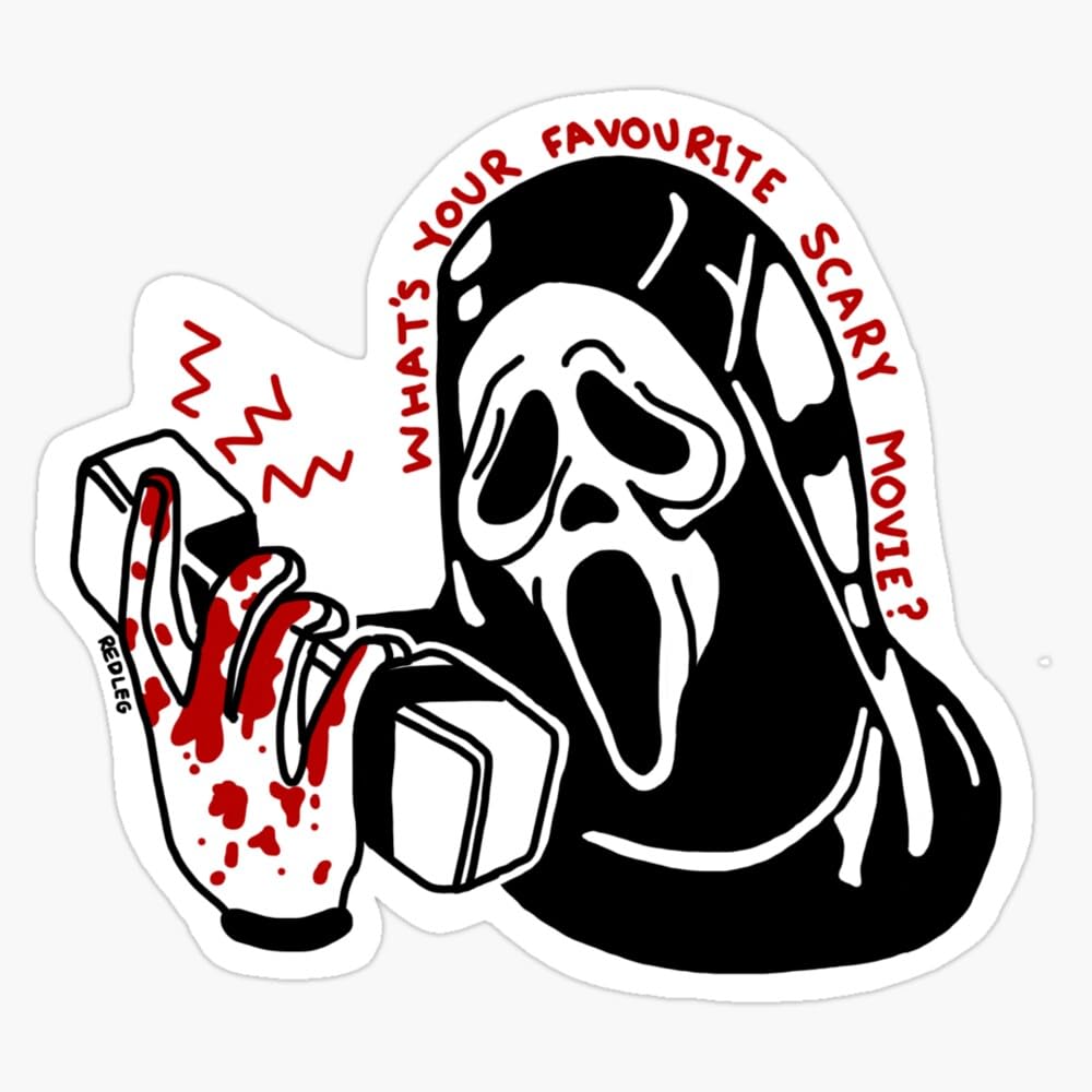Amazon.com - Ghost Face Sticker Vinyl Waterproof Sticker Decal Car ...