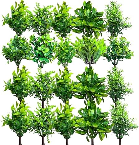 Buy Litleo Artificial Plants Mini Fake Plants, Small Eucalyptus Faux ...