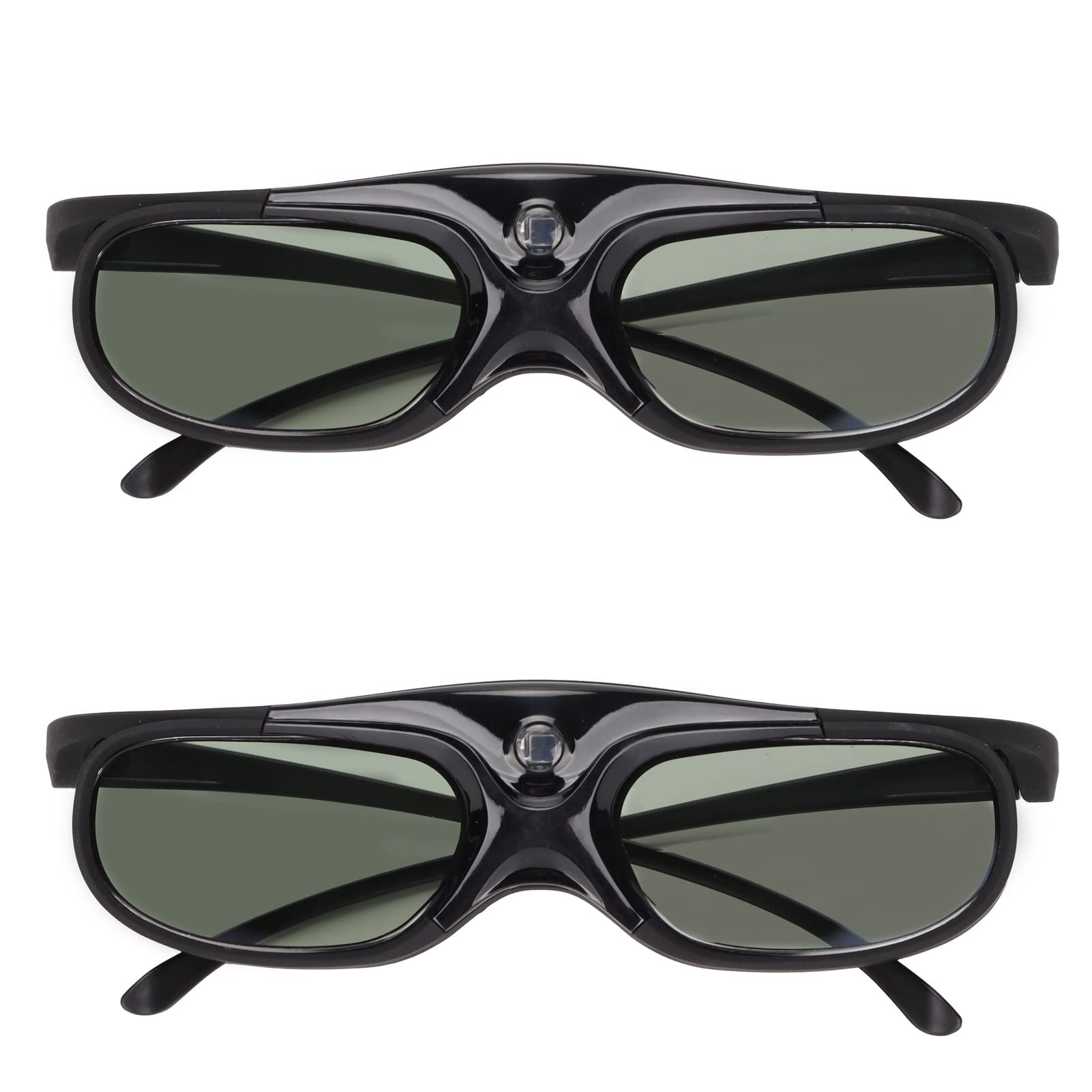 3D Glasses, 2Pcs 144Hz 3D Active Shutter Glasses, DLP Link LCD Lens 3D ...