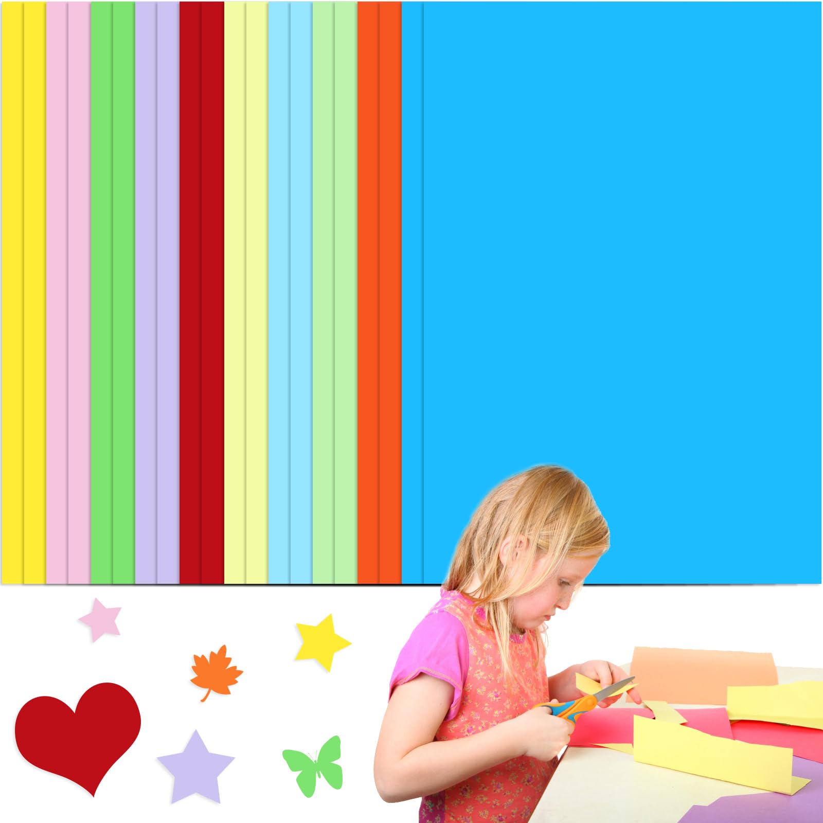 Amazon.com : ArtCute 20 Sheets Colored Cardstock Paper - 250gsm Thick ...