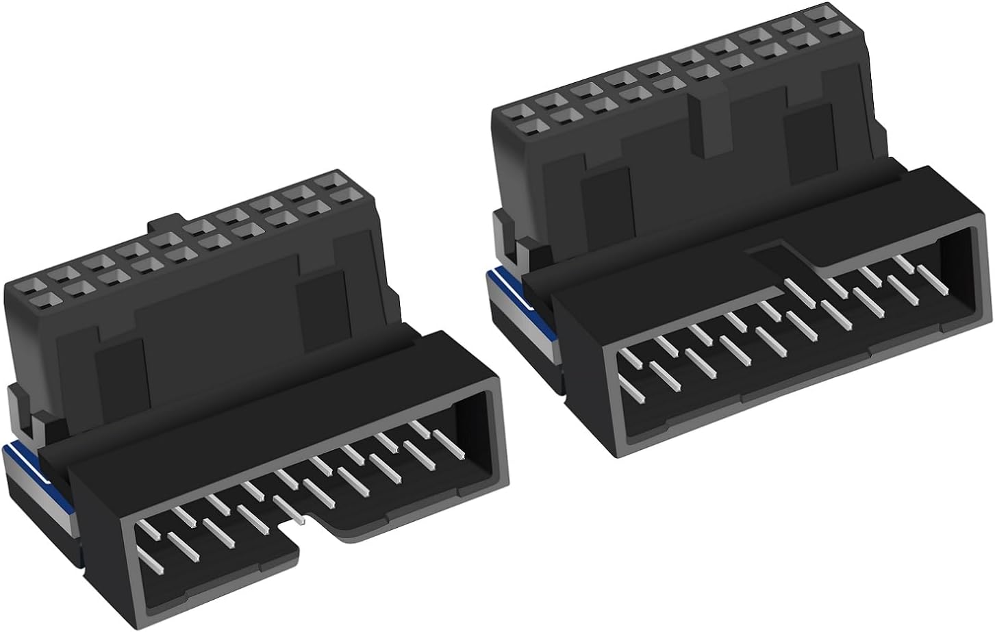 Amazon.com: DGZZI USB 3.0 90 Degree Adapter Black USB 3.0 19Pin/20Pin ...