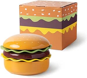 TUCHACA Ceramic Bowls & Plates Sets, Cute Burger Style 5-Pieces ...