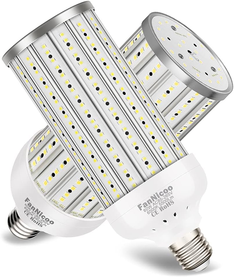 400W-500W Equivalent LED Light Bulb, Bright White Bulbs 6500K 65Watt ...