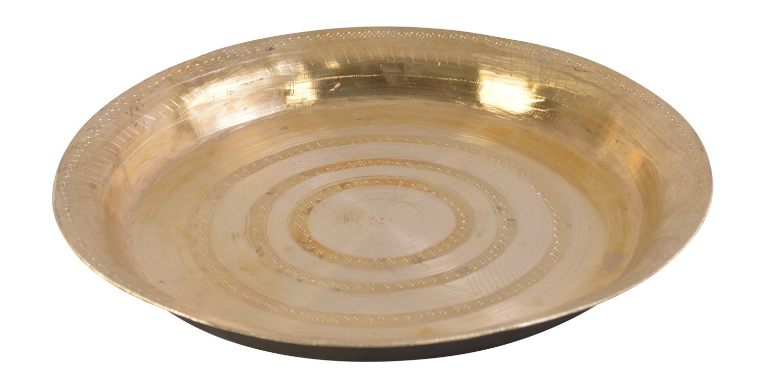 Buy UNISON GROUP Bell Metal Assamese Traditional Dinner Plate (Kahi), 1 ...