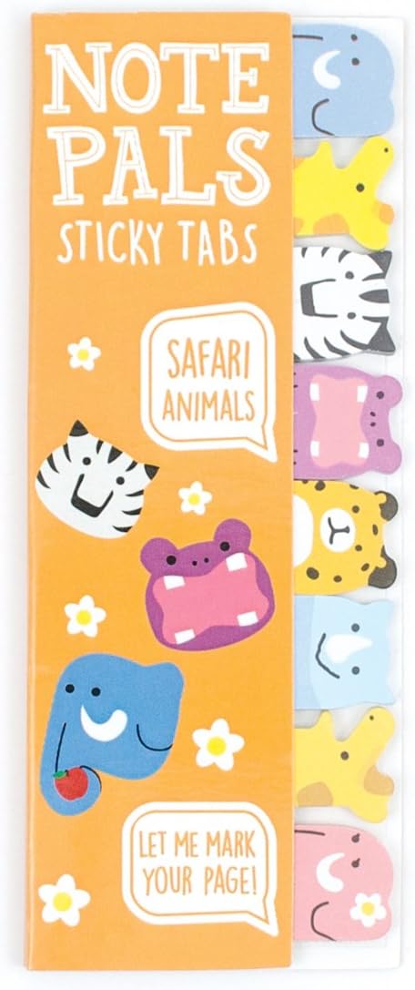 Buy OOLY Note Pals Mini Sticky Tabs - Safari Animals - 120 Paper Tabs ...