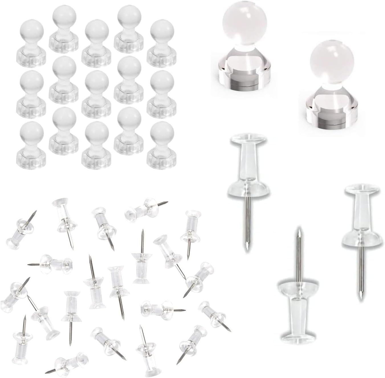 Amazon.com: Olylkx Push Pins Tacks, Push Pin Magnets, Fridge Magnets ...