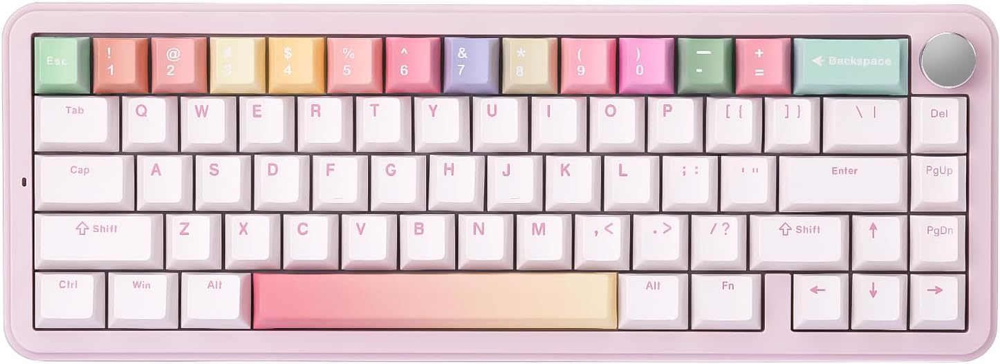 YUNZII B68 Wireless Mechanical Keyboard,Tri-Mode BT5.0/2.4GHz/USB-C Hot ...