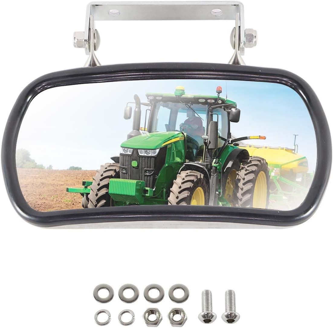 Amazon.com: Stainless Steel Tractor Mirror, Compatible with John Deere ...