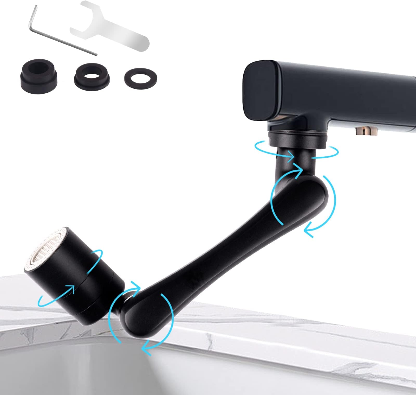 Amazon.com: 1080°Free Rotating Faucet Extender(, Universal Swivel ...