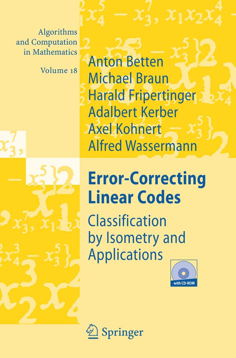 Buy Error-Correcting Linear Codes: Classification by Isometry and ...