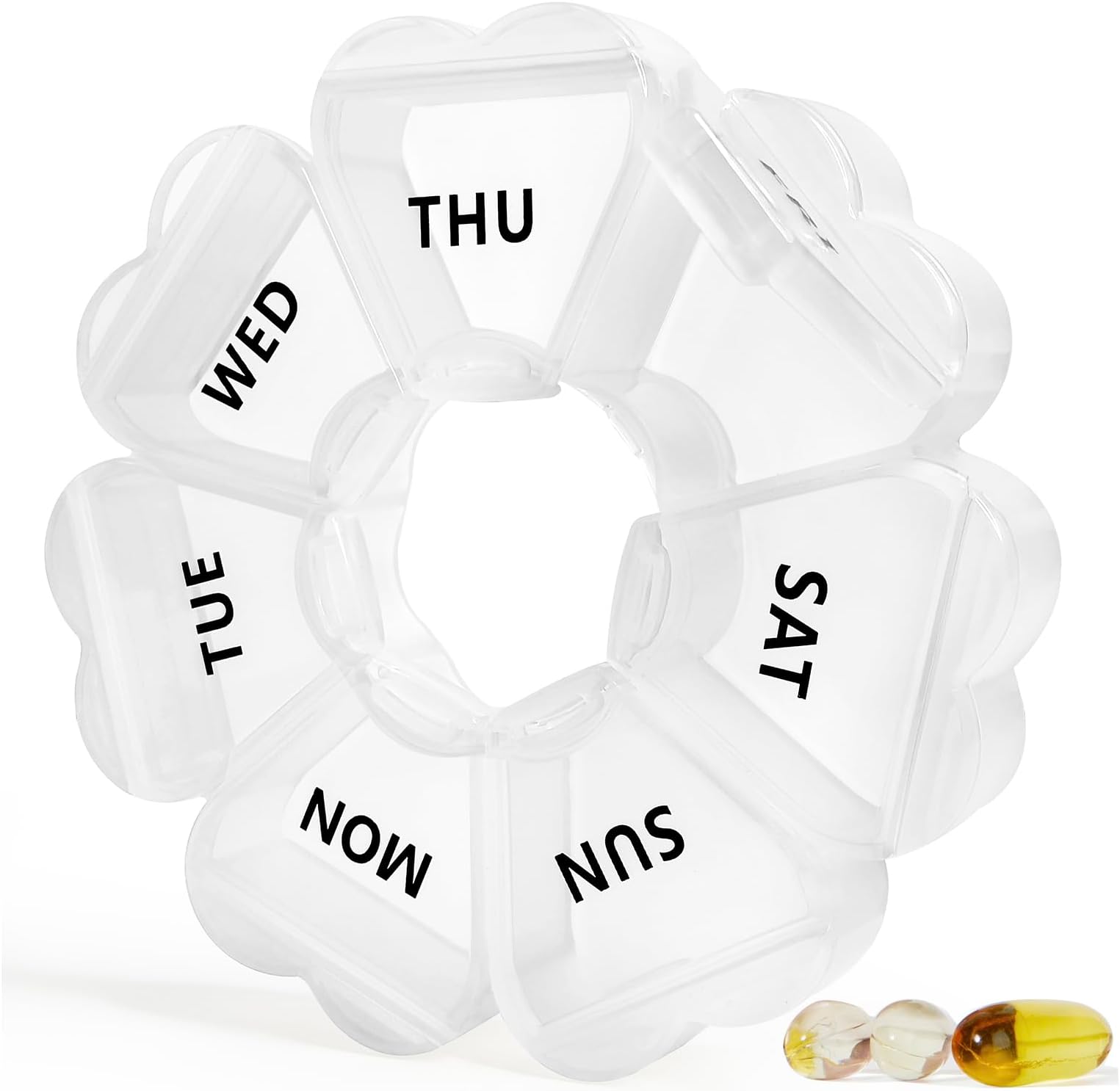 Amazon.com: Extra Large Weekly Pill Box Organizer 7 Day, MOLN HYMY 1 ...
