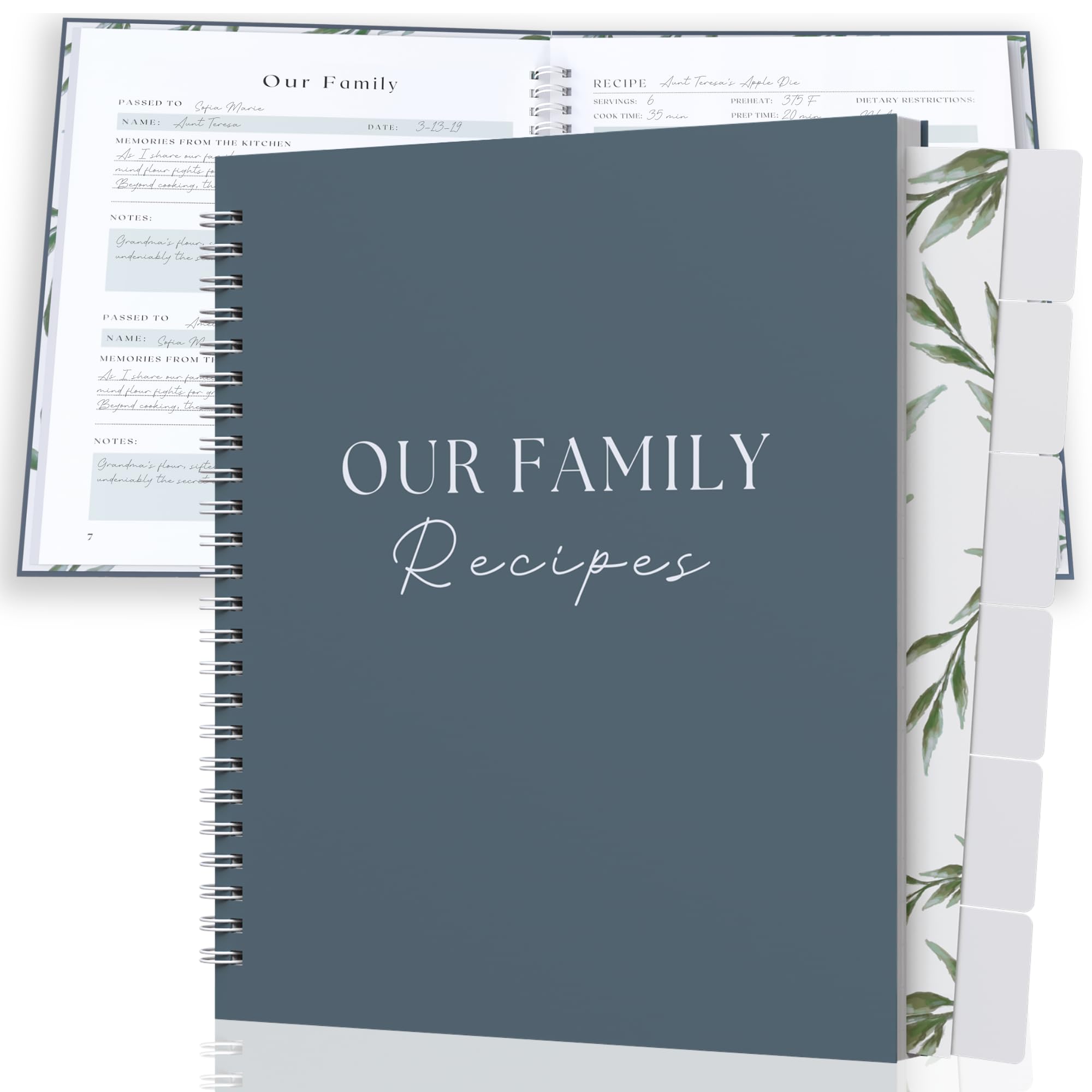 Amazon.com: Recipe Book To Write In Your Own Recipes with 6 Custom ...