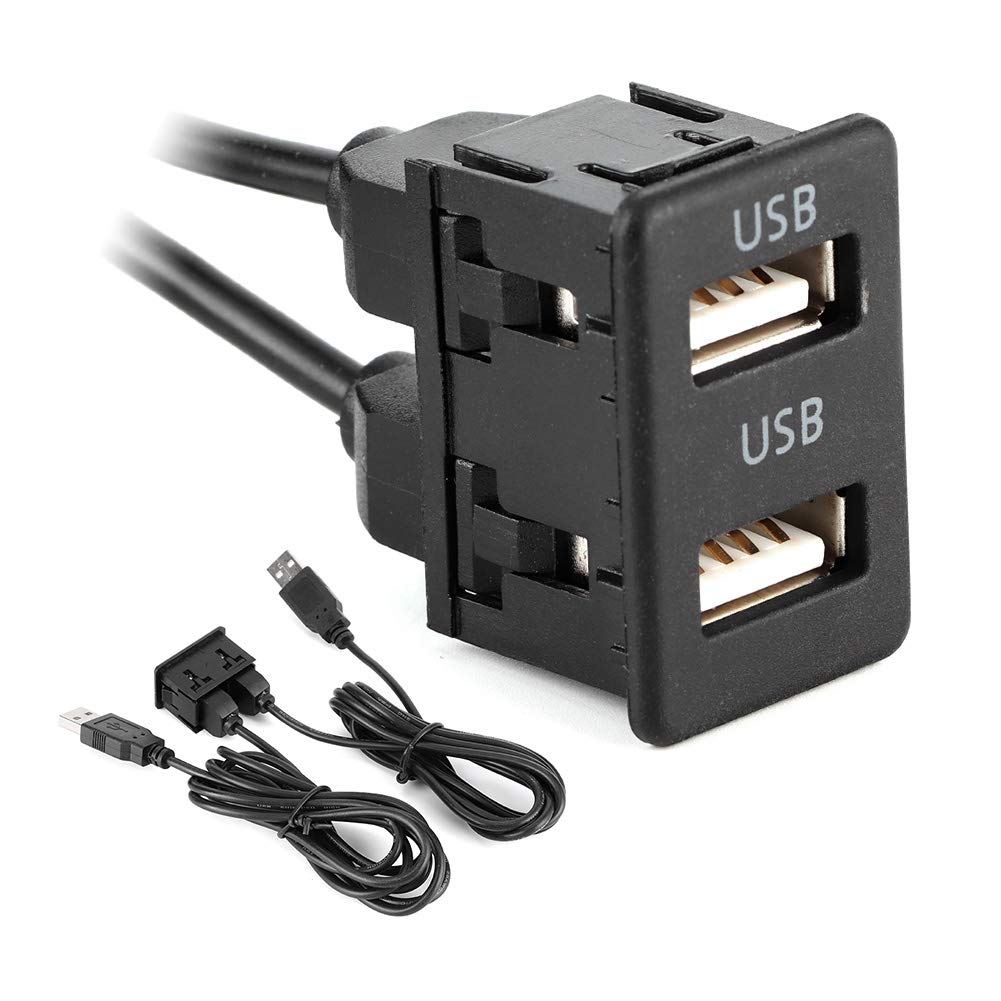 Amazon.com: 1.5m Dual USB Dashboard Cable Adapter 2 Port Car Mount ...