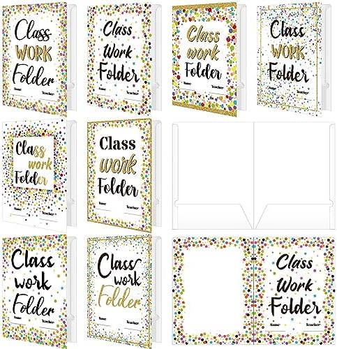 Amazon.com : Chuangdi 32 Pcs Homework Folders with Pocket and Classwork ...