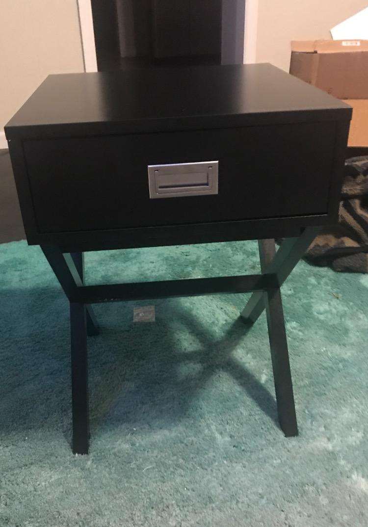 Amazon.com: Black Finish Modern X-Shape Accent Side End Table Nighstand ...