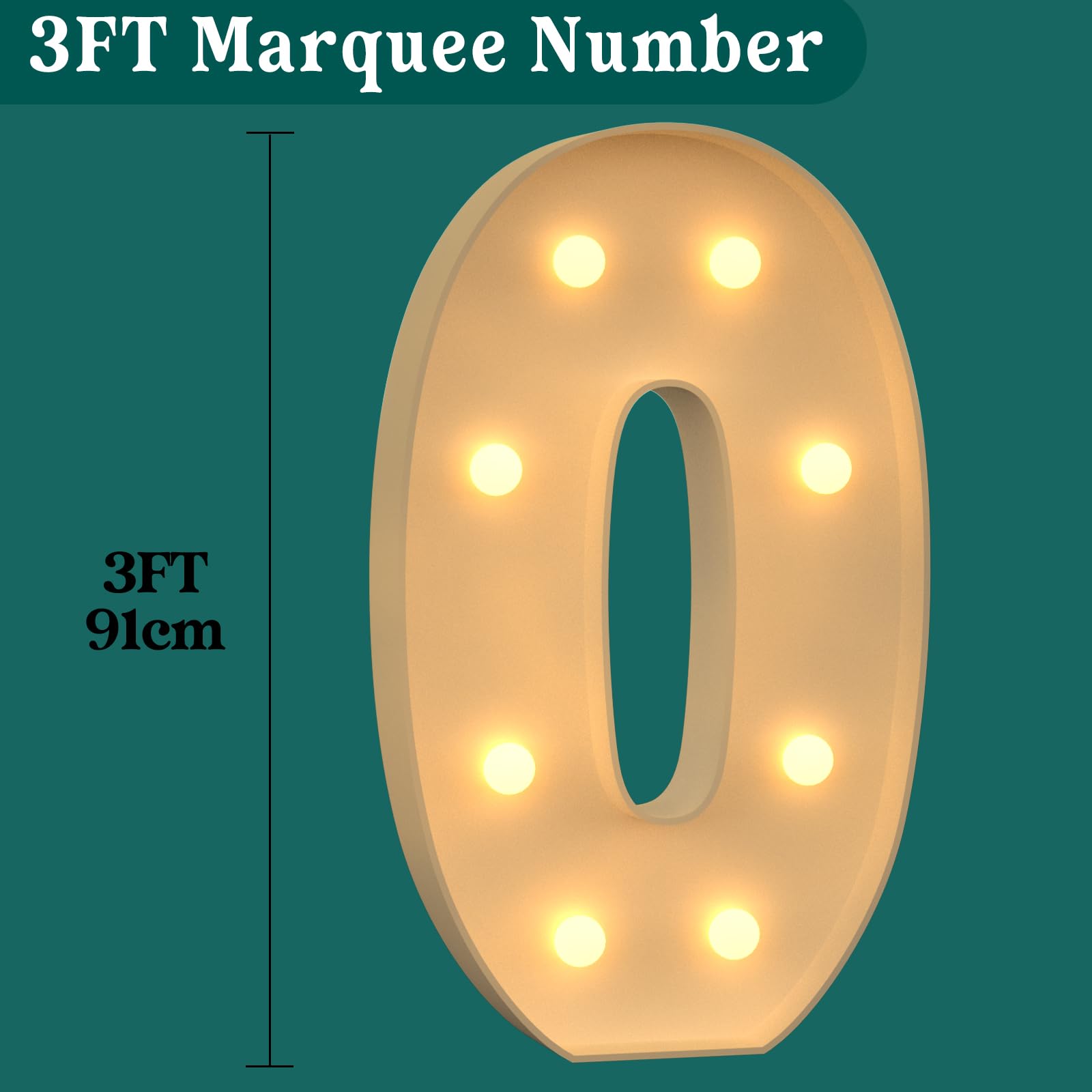 Snapklik.com : 3FT Marquee Numbers, Large Marquee Numbers, DIY Giant ...