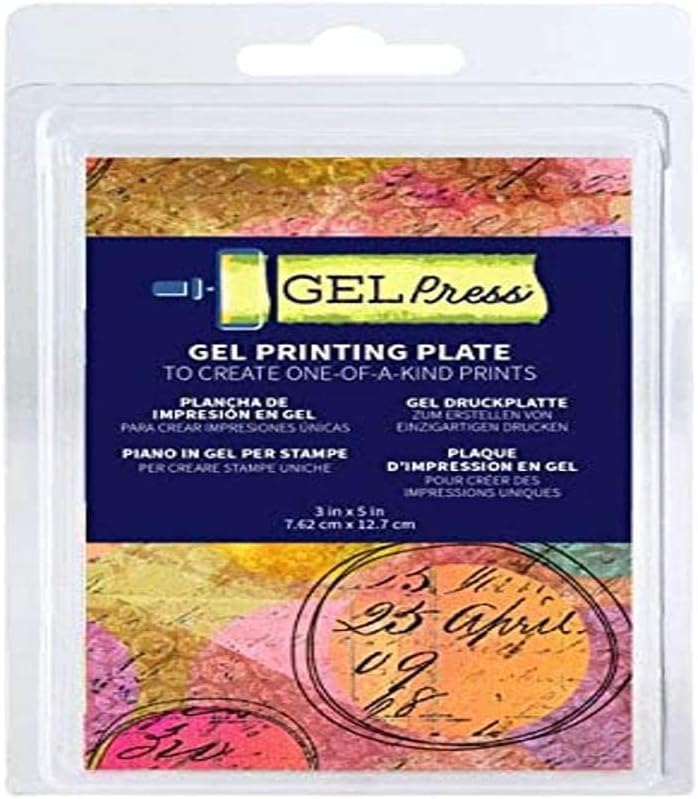 Amazon.com: Gel Press Monoprinting Print Plate - 3” X 5” Gel Plate ...