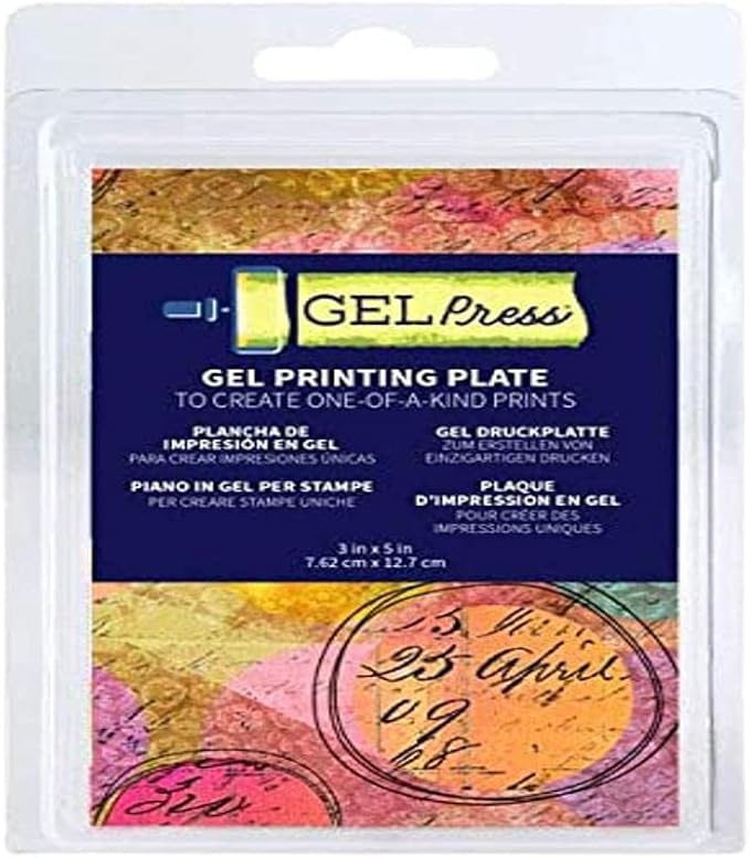Amazon.com: Gel Press Monoprinting Print Plate - 3” X 5” Gel Plate ...