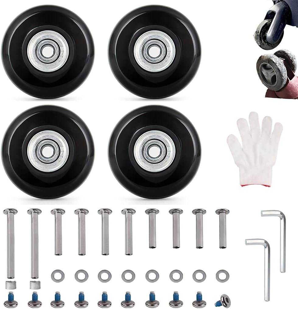 Amazon.com: 45mm Set of 4 Luggage Suitcase Replacement Wheels for ...