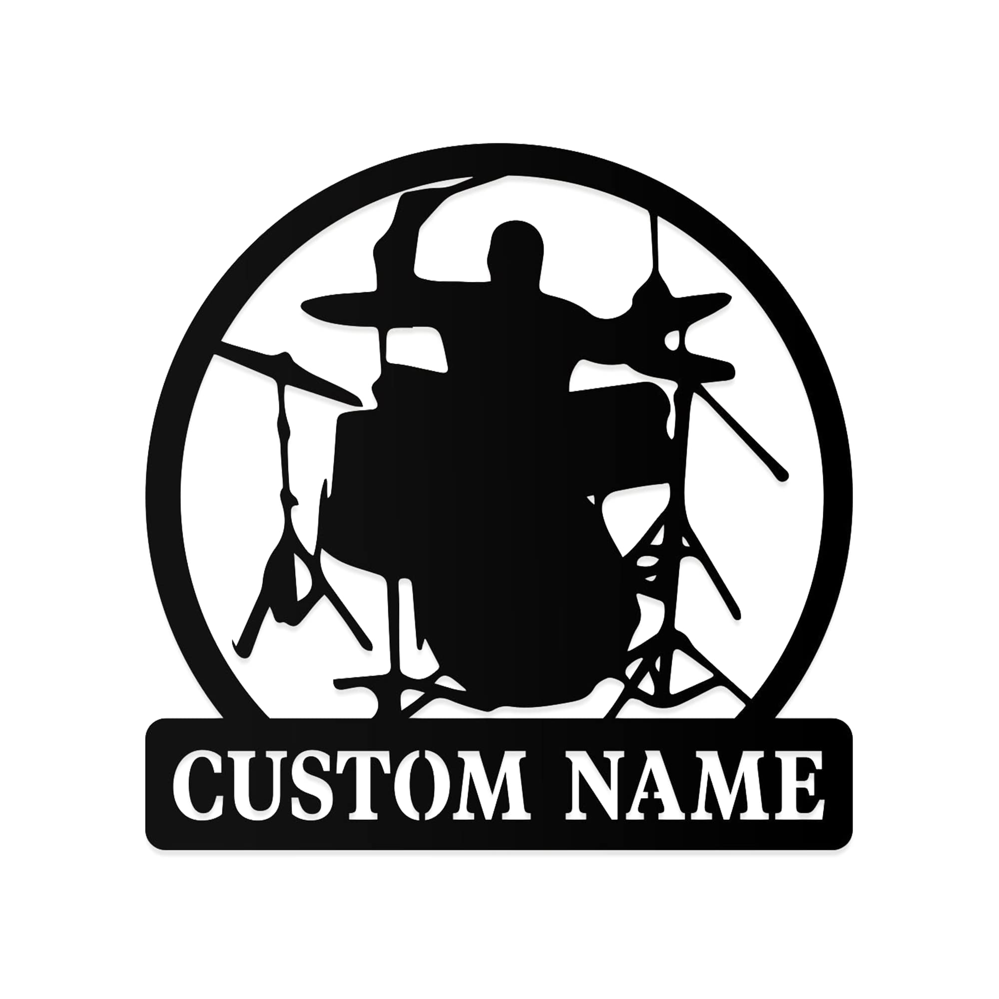 Amazon.com : Custom Drummer Metal Wall Art with,Personalized Drummer ...
