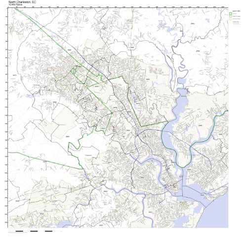 Amazon.com: North Charleston, SC ZIP Code Map Not Laminated : Office ...