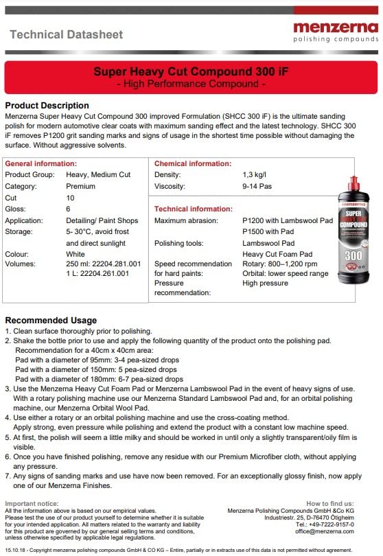 Snapklik.com : Menzerna Super Heavy Compound 300 Improved Formula 32oz ...