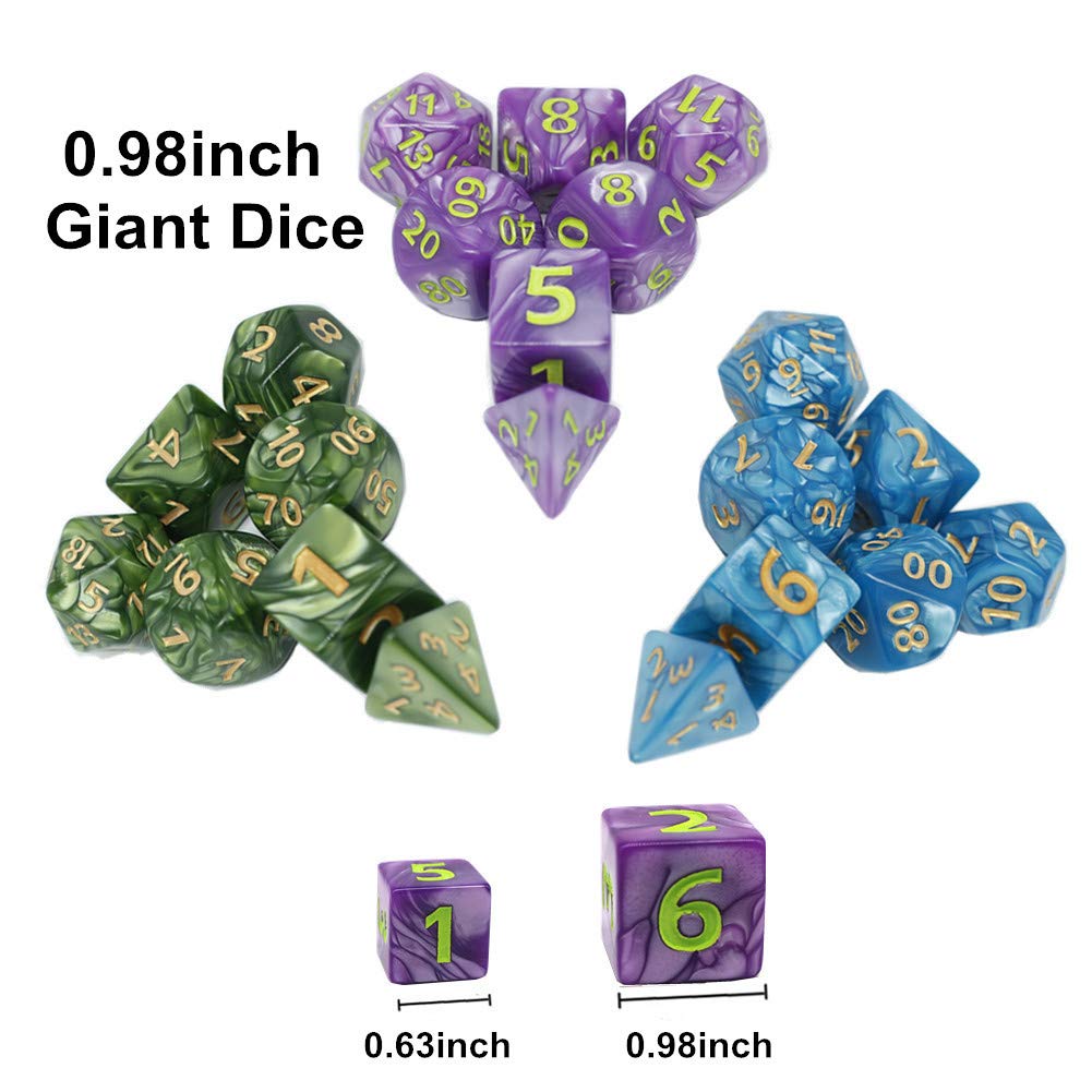 Snapklik.com : 3 Pack 25mm Giant DND Dice Set For Dungeons And Dragons ...