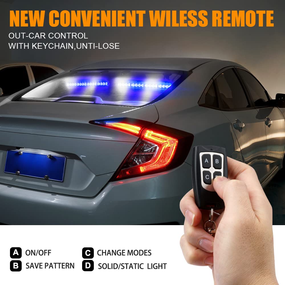 Snapklik.com : Xprite White & Blue LED Emergency Strobe Dash Lights